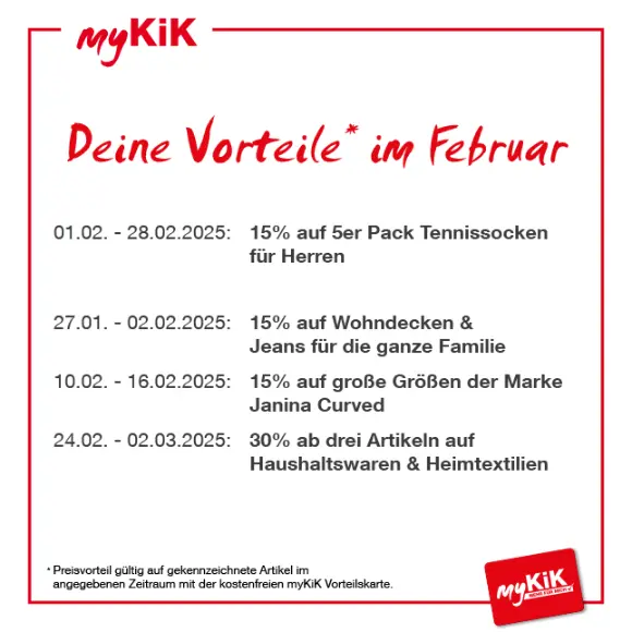 myKiK Vorteilskarte | KiK Onlineshop