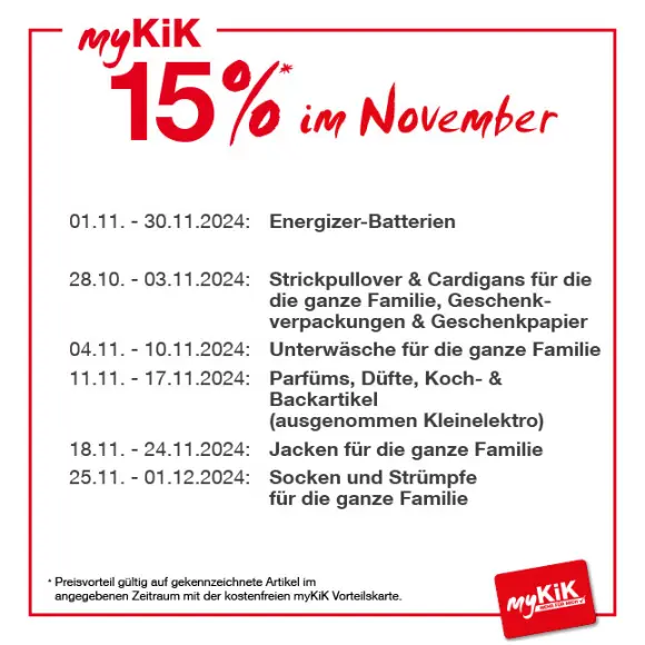 myKiK Vorteilskarte | KiK Onlineshop
