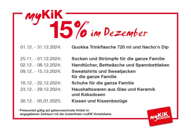myKiK Vorteilskarte | KiK Onlineshop